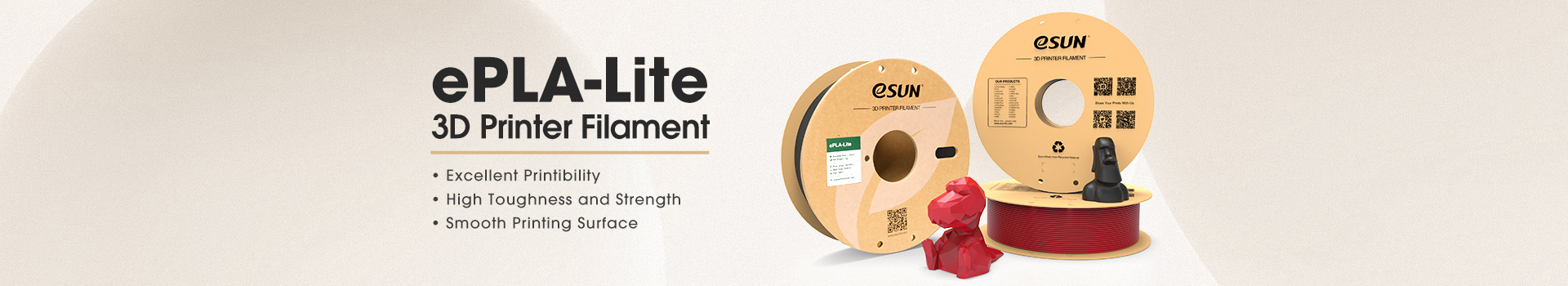 ePLA-Lite 经济版PLA 高性价比 易打印 不易脆断 eSUN - eSUN易生3D打印材料